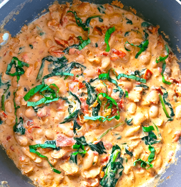 Creamy Tuscan White Bean Skillet – Miss Raven's Kitchen